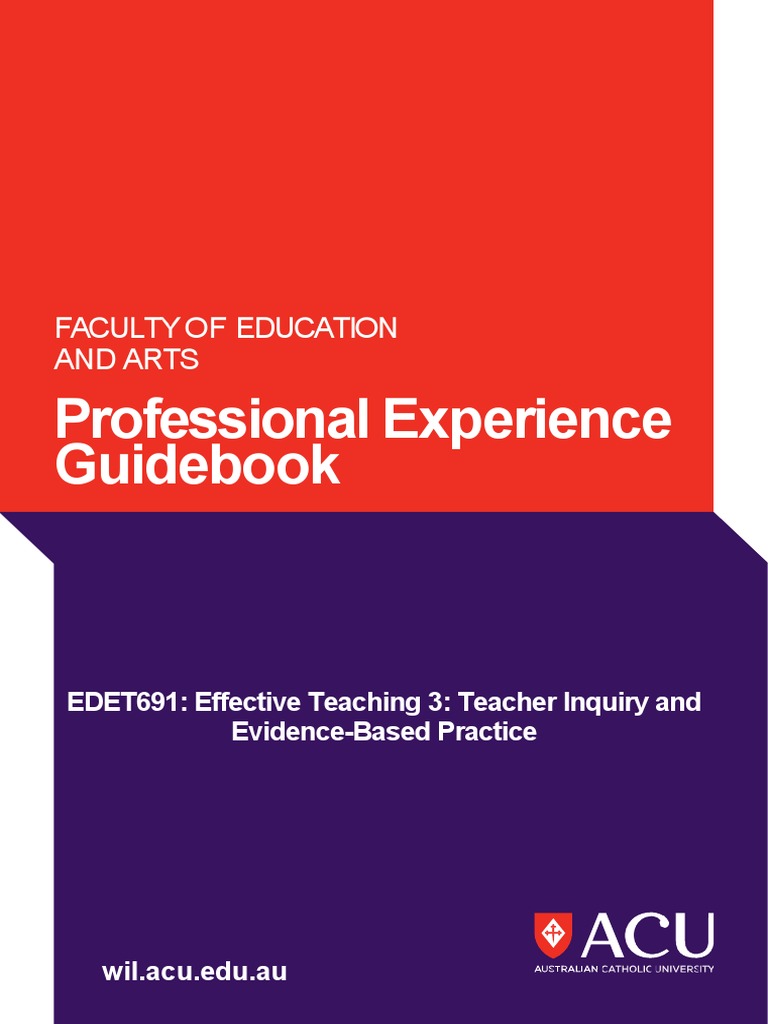 ACU FEA Guidebook EDET691 | PDF | Teachers | Educational Assessment
