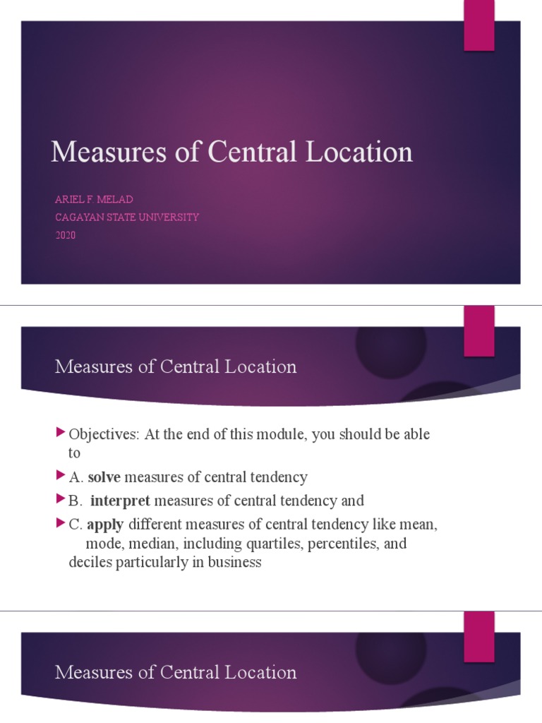 Module 2. Summary Statistics | PDF | Mode (Statistics) | Mean