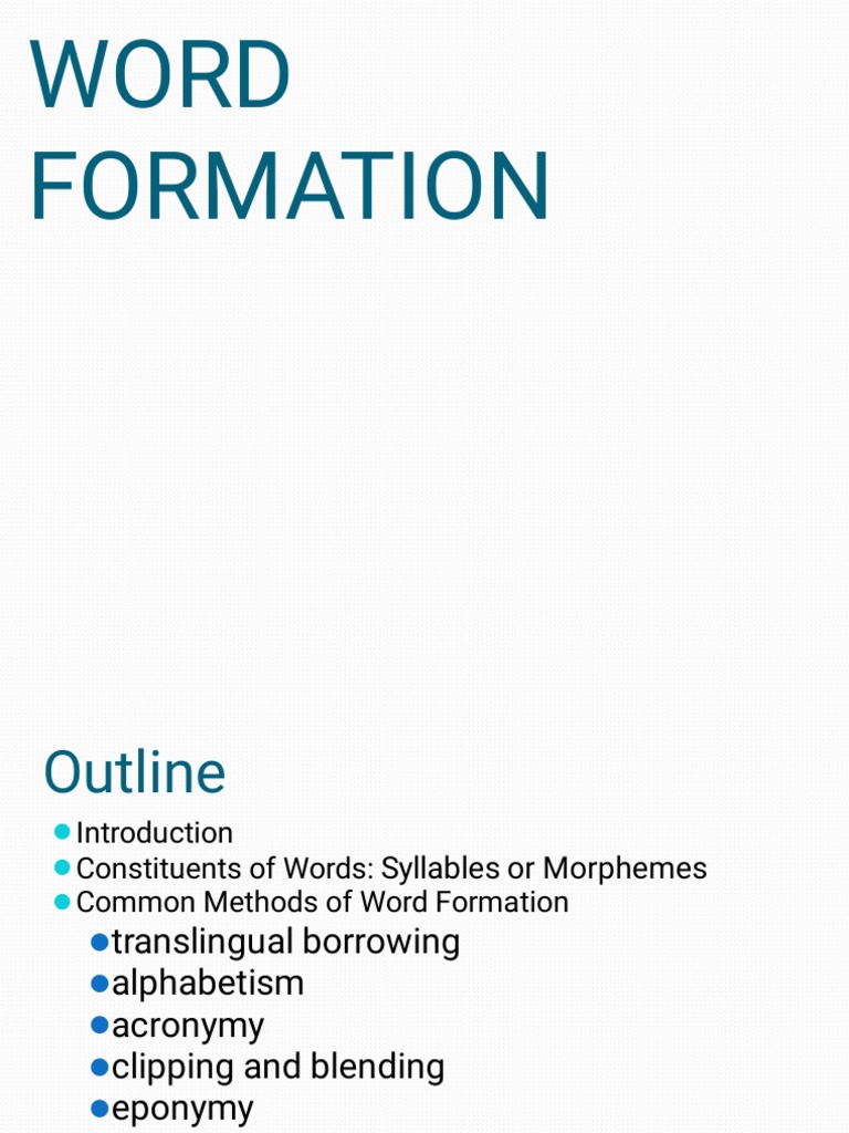 GNS 101 - Word Formation Updated | PDF | Adverb | Word GNS 101 - Word Formation Updated | PDF | Adverb | Word