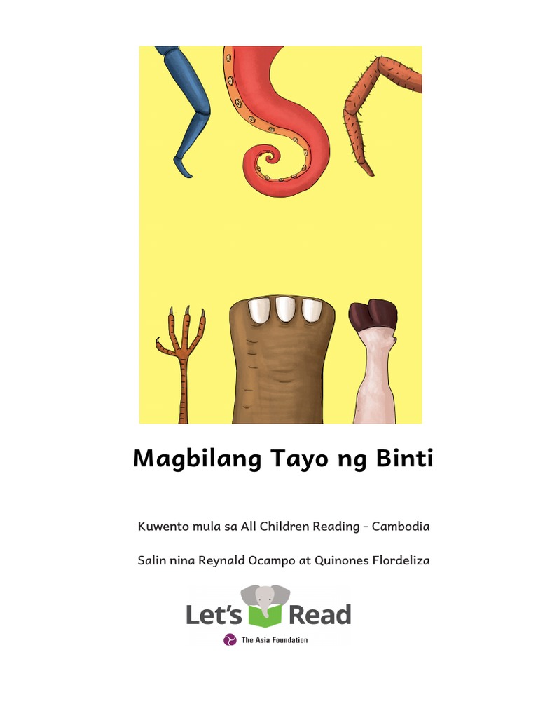 Grade 1 LR in Tagalog (Magbilang Tayo NG Binti) | PDF