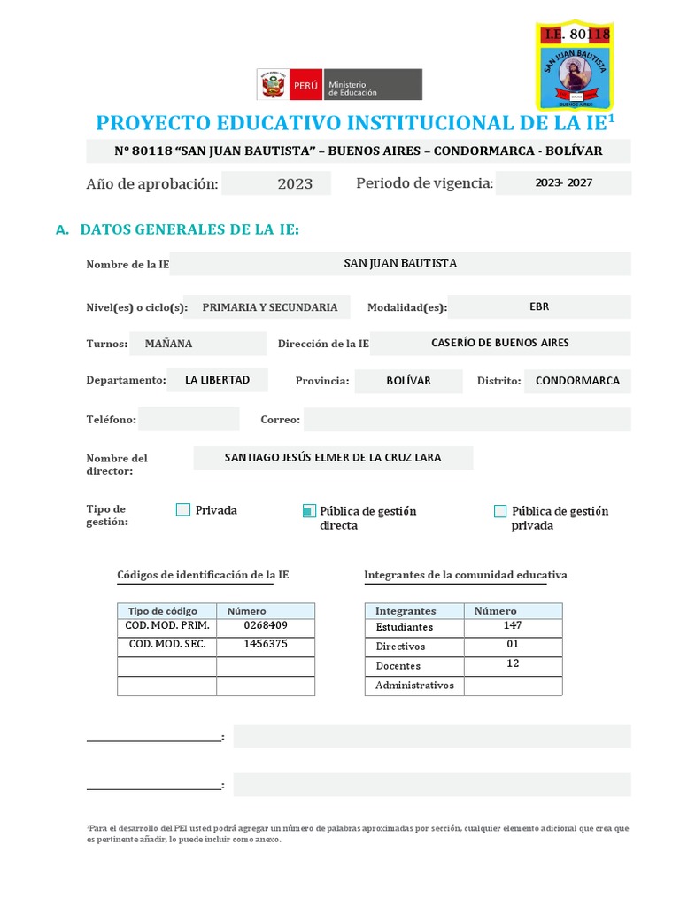 PEI - 2022 - 80118 SJB - 2023-2027 | PDF | Aprendizaje | Evaluación