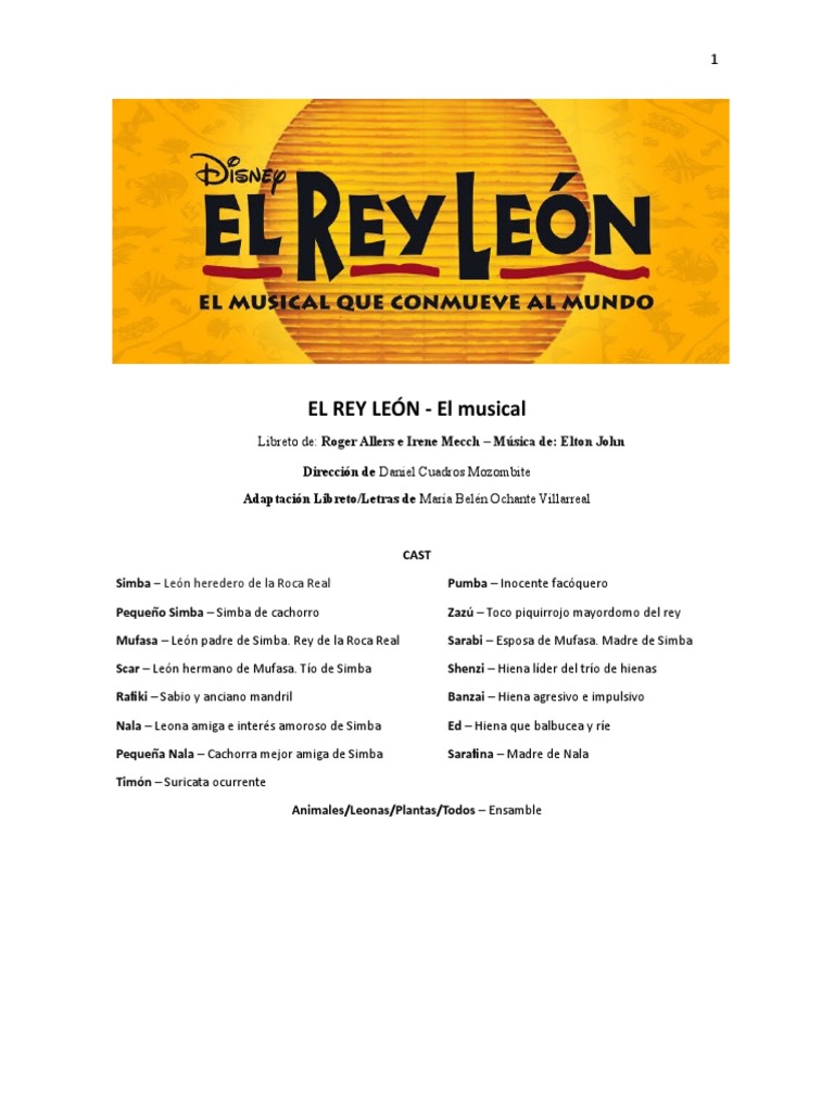 Obra Completa - Rey León | PDF