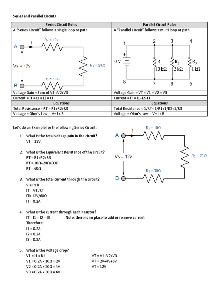 Series and Parallel Circuits | PDF | Series And Parallel Circuits ...