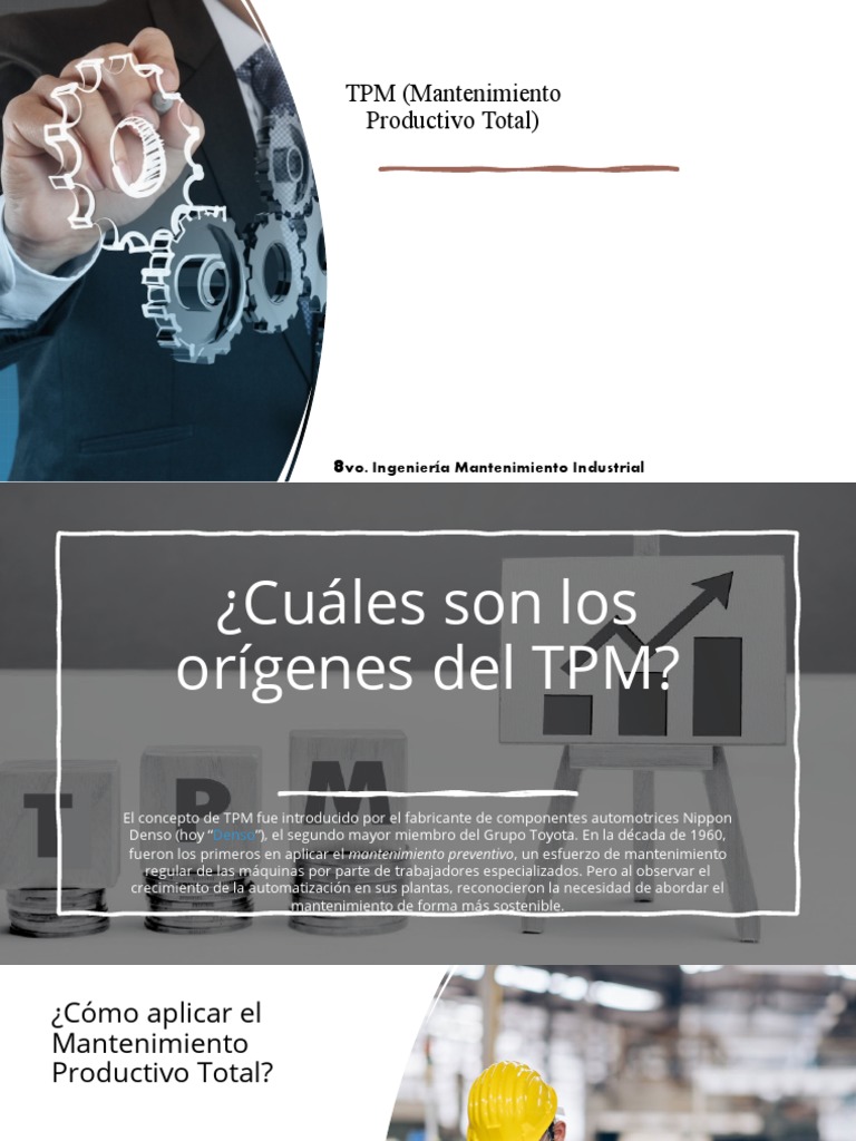 TPM (Mantenimiento Productivo Total) : Vo. Ingenier A Mantenimiento Industrial Í | PDF