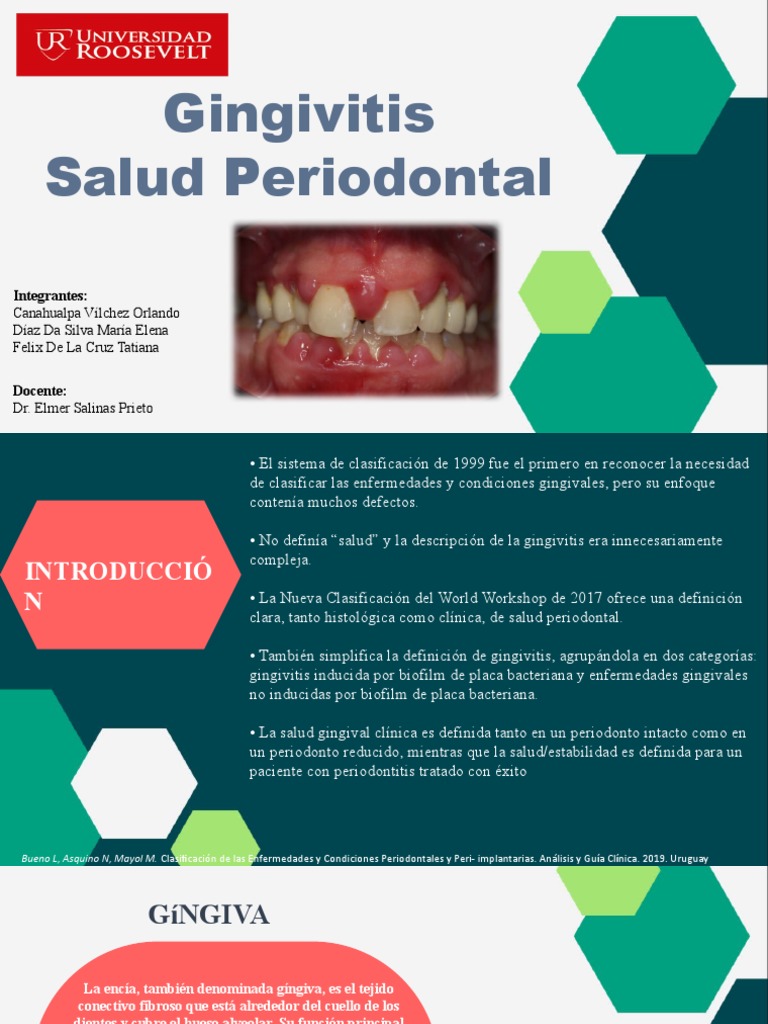 Gingivitis y Salud Periodontal Final | PDF | Medicina CLINICA | Enfermedades y trastornos
