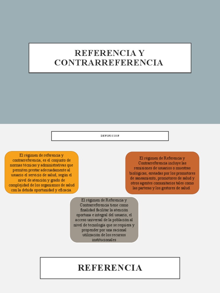 Referencia y Contrarreferencia | PDF | Institución | Sistema de salud