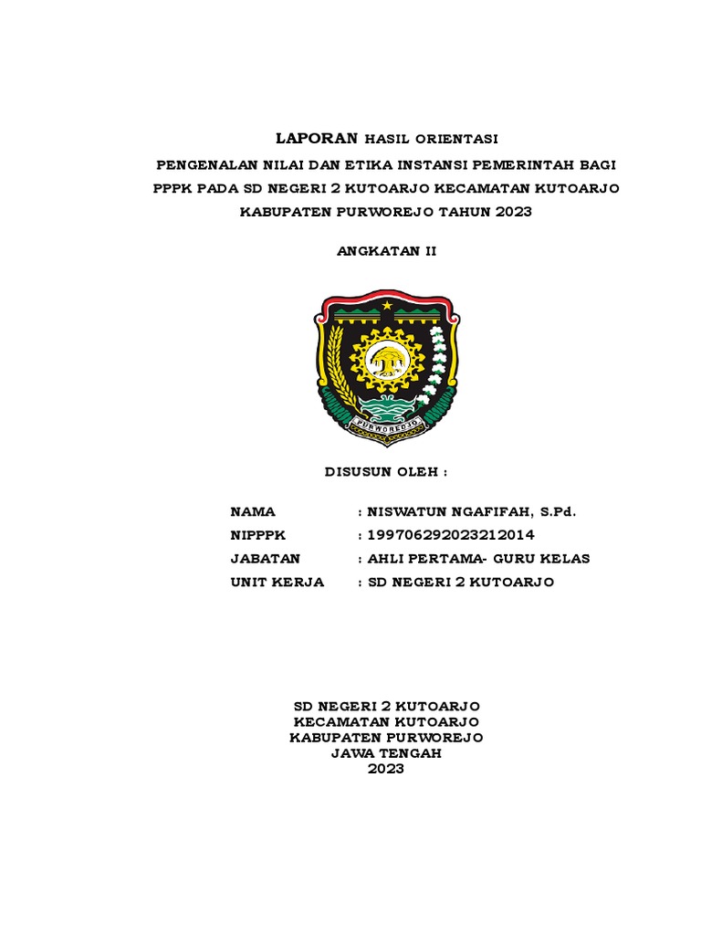 Laporan Hasil Orientasi PPPK | PDF