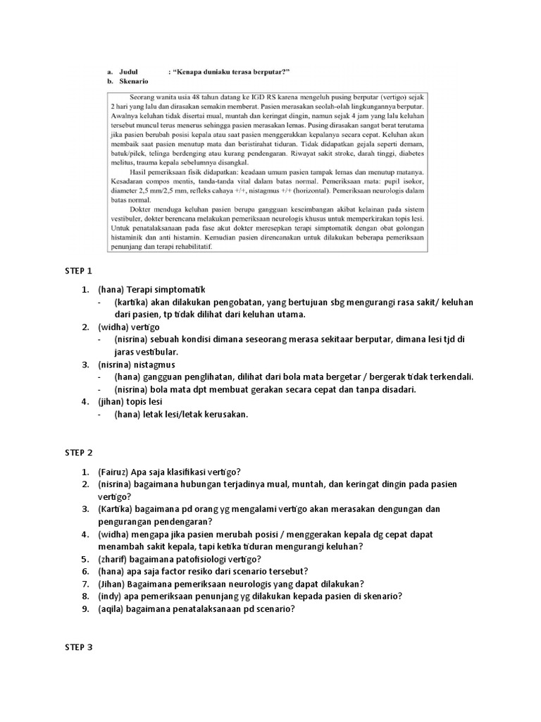 SGD 15 - LBM 4 Modul Masalah Sist Organ Saraf | PDF