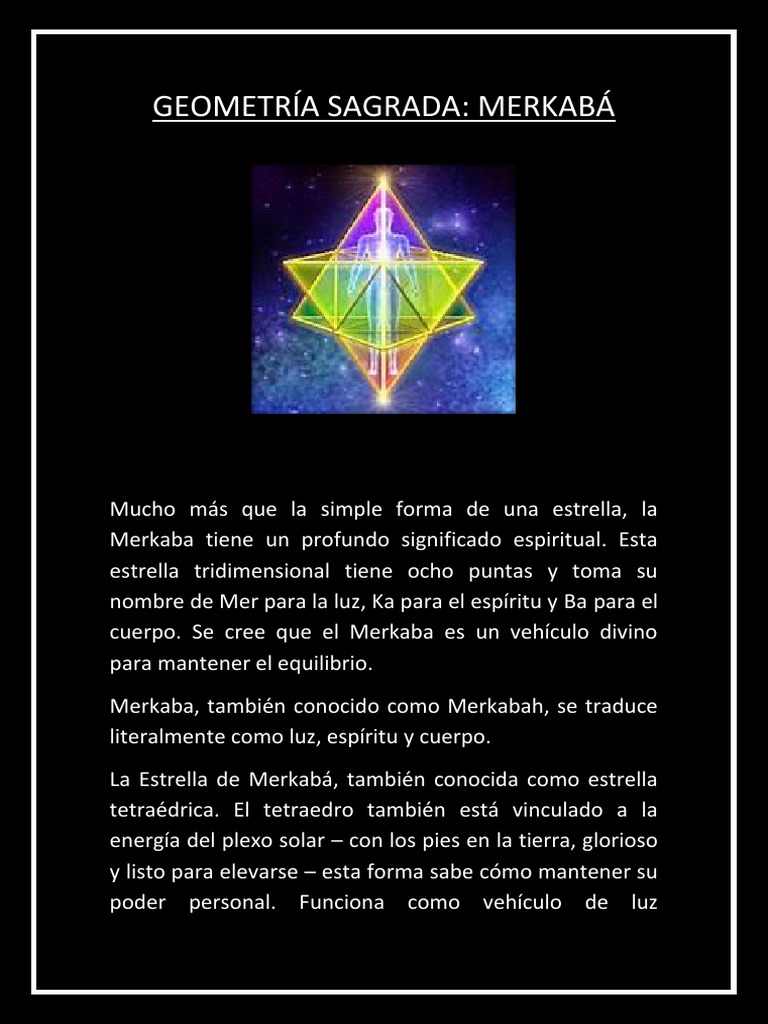 GEOMETRÍA SAGRADA Merkaba | PDF