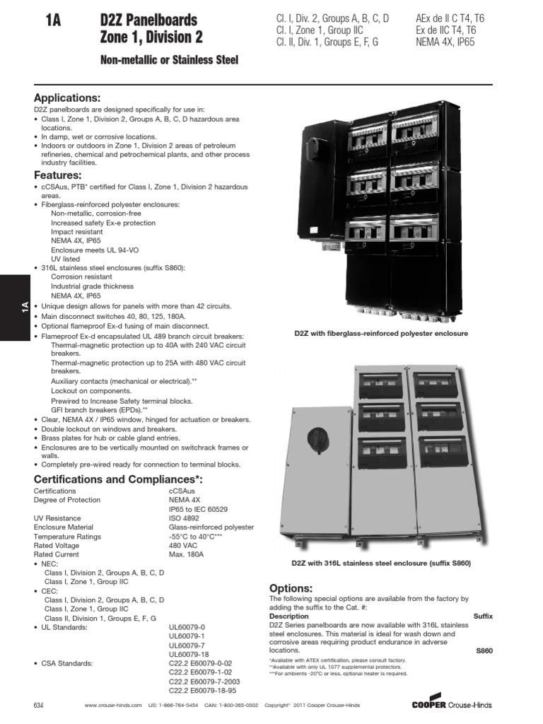 D2Z Panelboard (EX LV DB) | PDF | Fuse (Electrical) | Switch