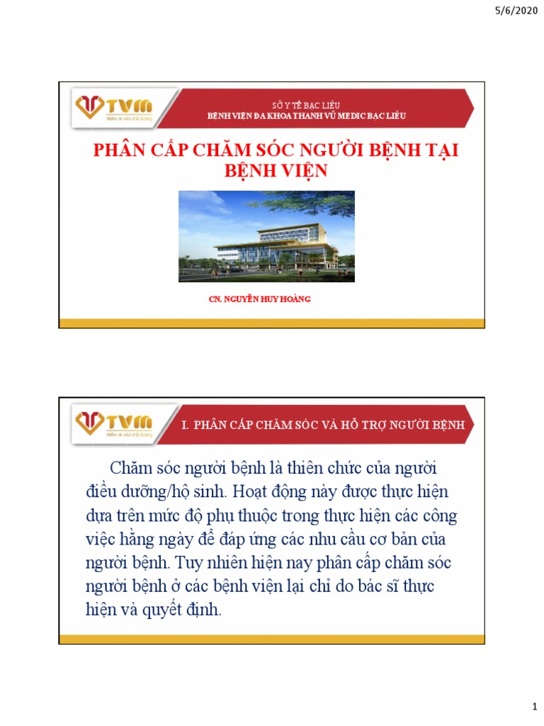Phan Cap Cham Soc Trong Benh Vien | PDF