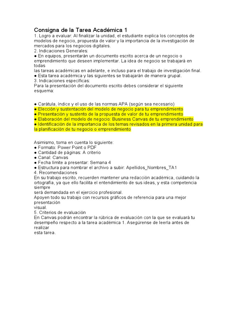 TA1 Negocios Digitales | PDF