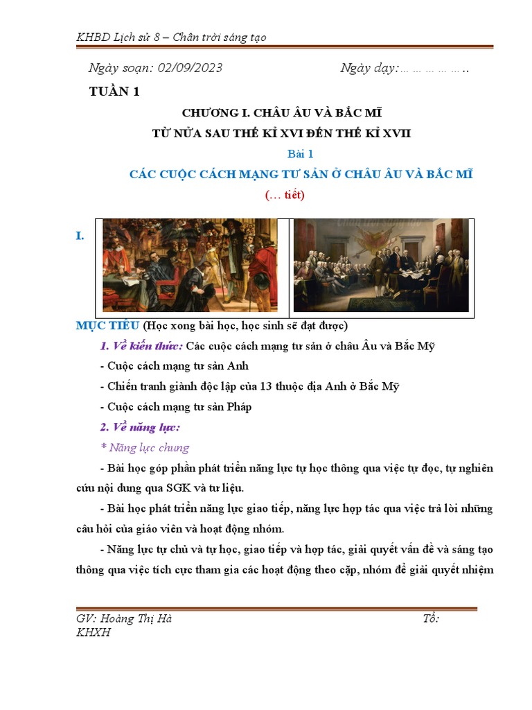 Bài 1 - LS8 - CTST | PDF