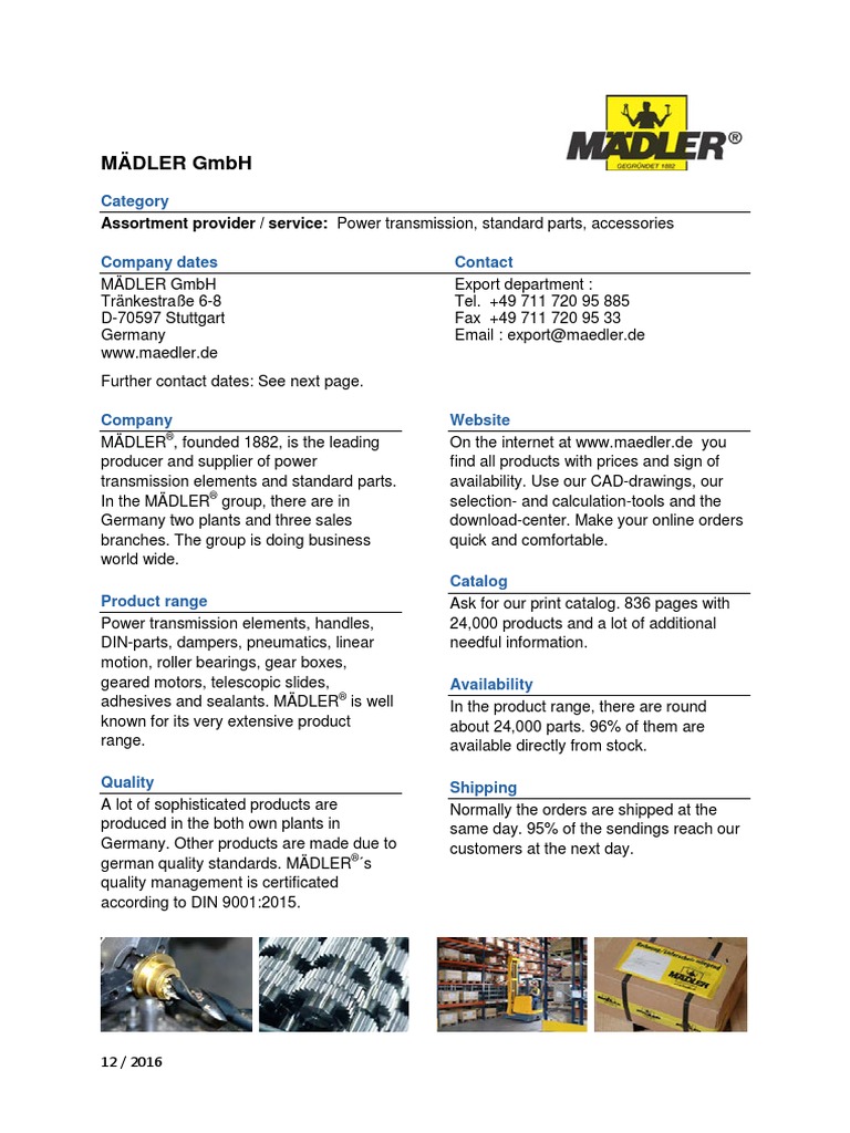 mAEdler R Company Profile Eng 473135 | PDF | Gear | Internet
