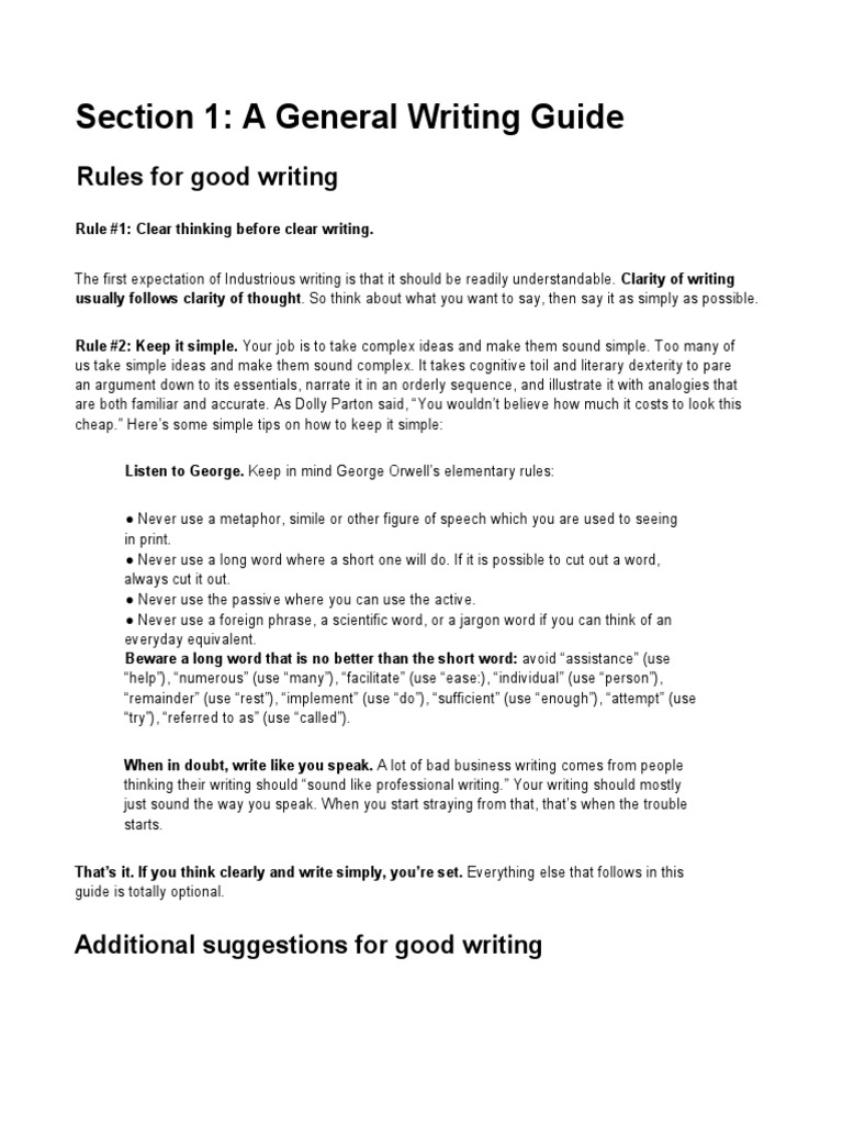 Style Guide | PDF | Thought