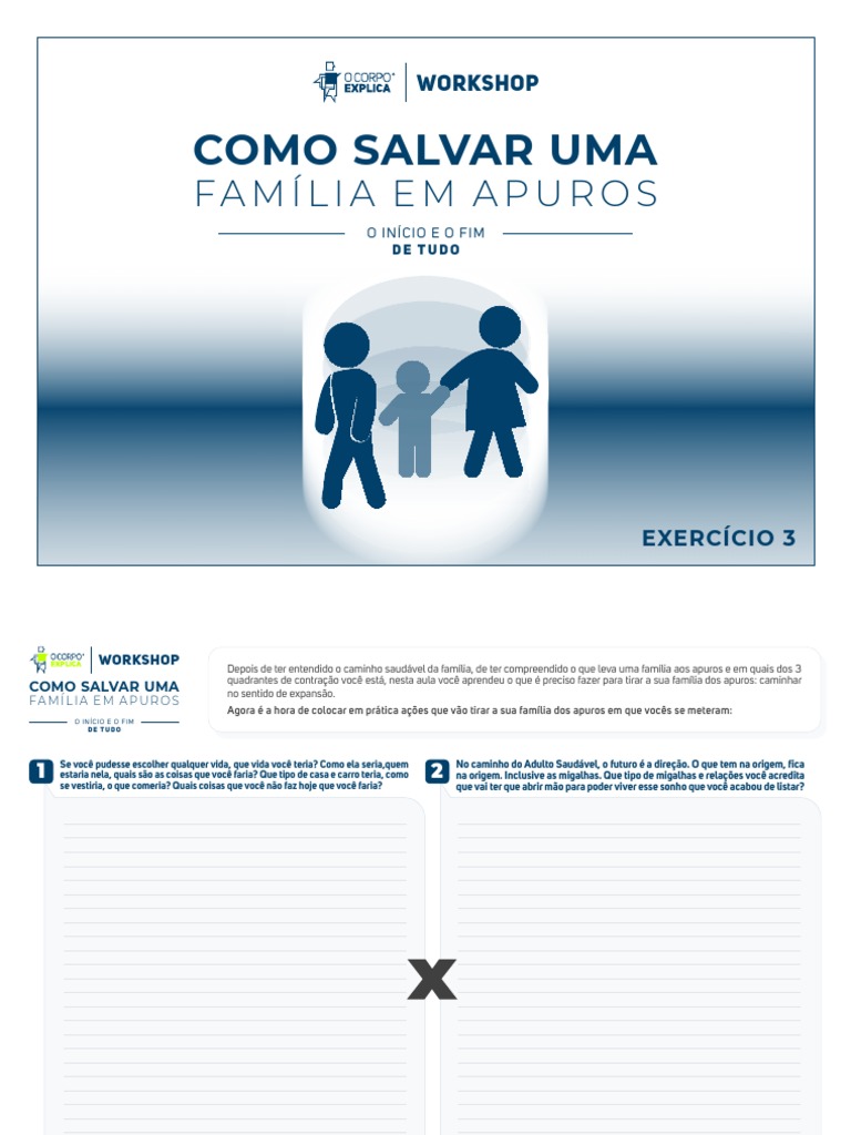 Workshop Fam Lia em Apuros - Exerc Cio 3 | PDF | Família | Psicopatia