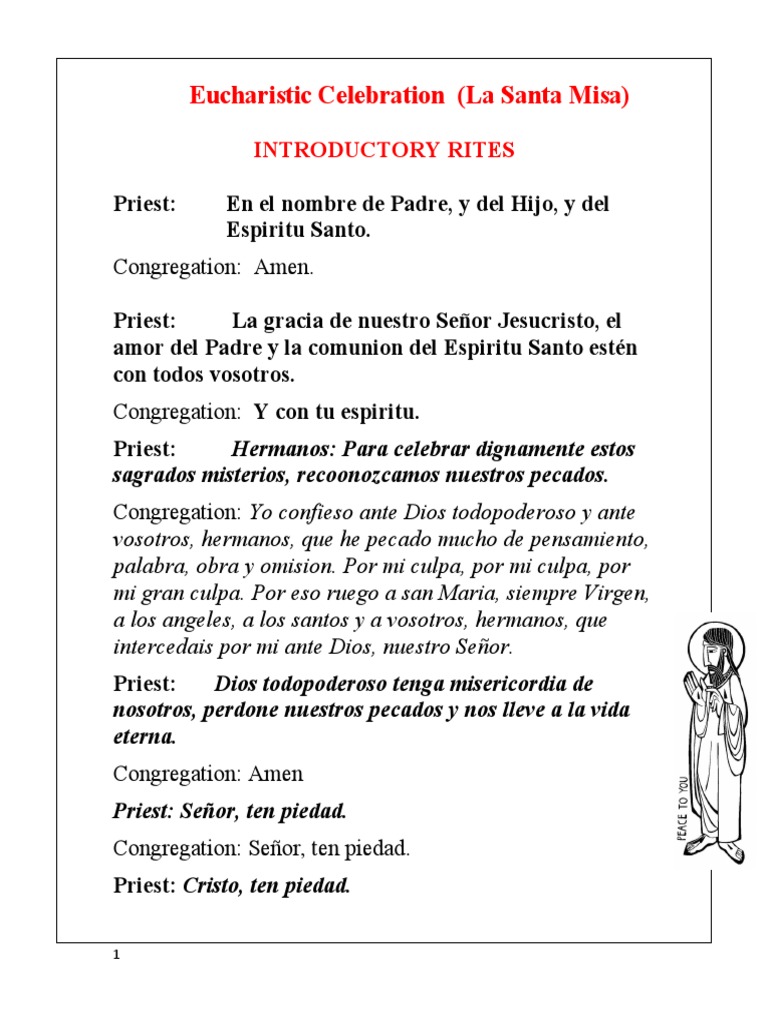 Spanish Mass Final | PDF | Cristo (título) | eucaristía