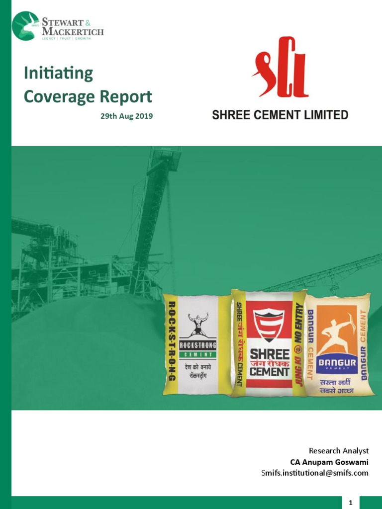 Shree Cement Ltd-Stewart & Mackertich Research-Initiating Coverage ...