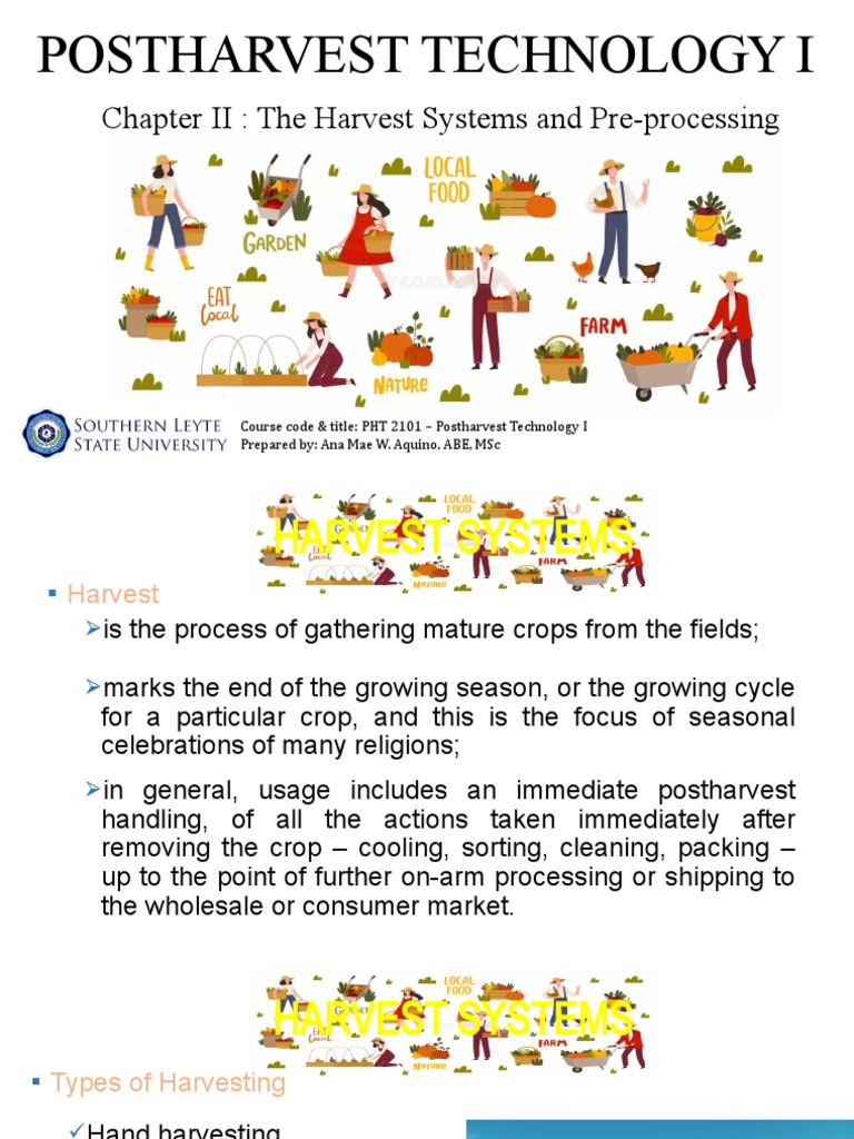 Lecture 2 (The Harvest Systems & Pre-Processing) | PDF | Pickling ...