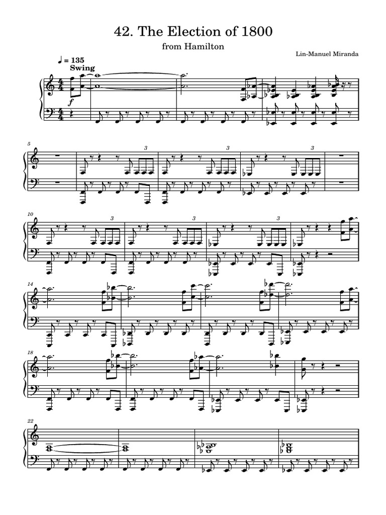 The Election of 1800 | PDF | Hamilton (Musical) | Alexander Hamilton