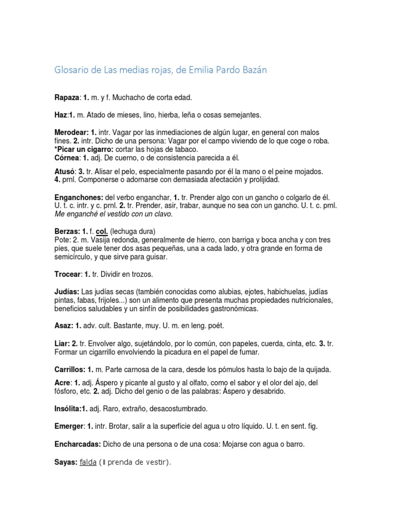 Glosario de Las Medias Rojas | PDF | Phaseolus Vulgaris