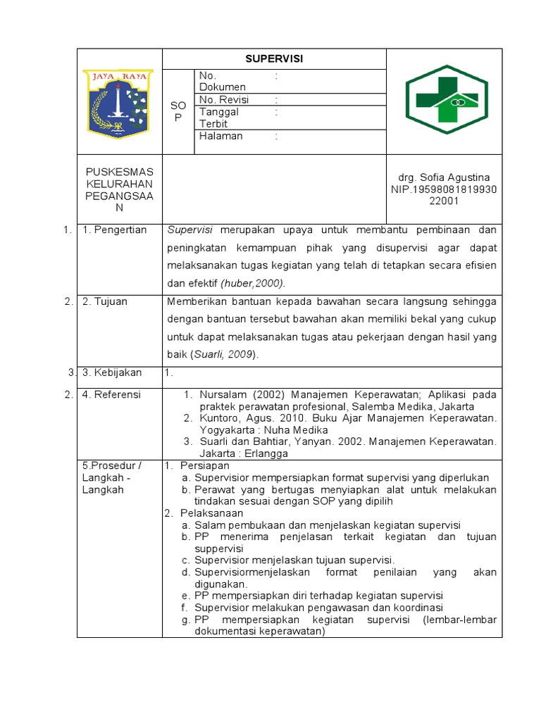 Sop Supervisi | PDF