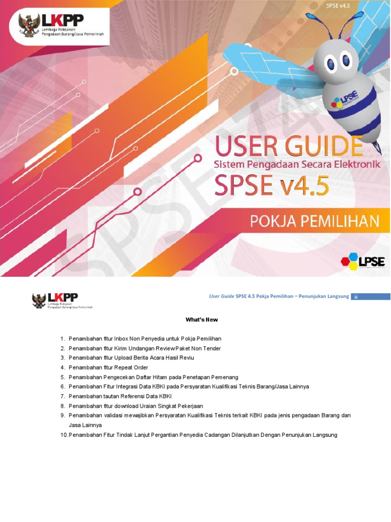 Panduan SPSE 4.5 untuk Penunjukan Langsung | PDF