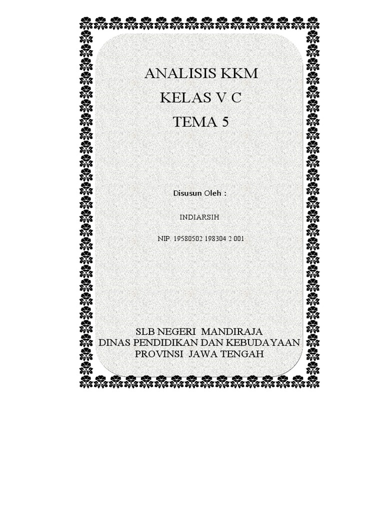 Analisis KKM Kls VC Tema 5 | PDF