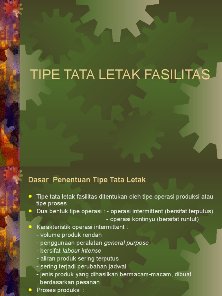 Bab 3 Tipe Tata Letak Fasilitas | PDF