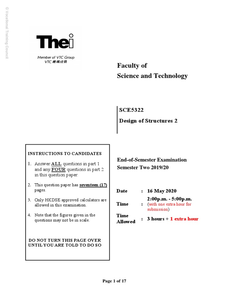 Ay1920 Sem 2 Sce5322 | PDF | Buckling | Beam (Structure)