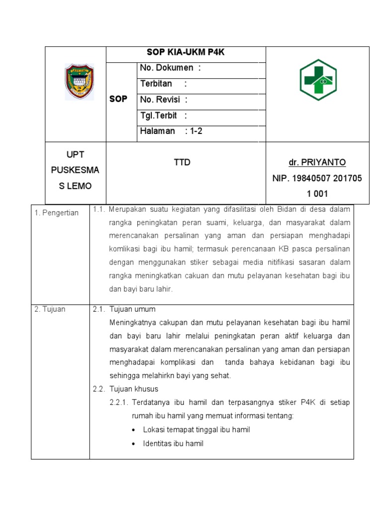 Sop Kia Ukm - P4K | PDF