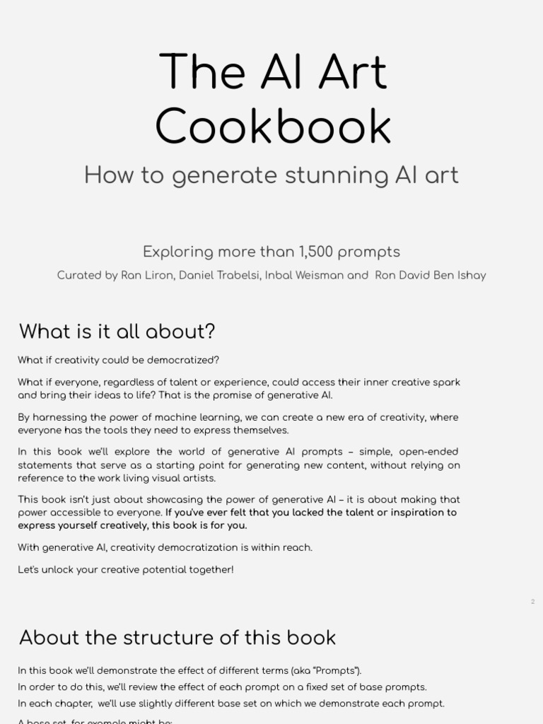 The Ai Art Cookbook Introduction Pdf Artificial Intelligence Intelligence Ai And Semantics