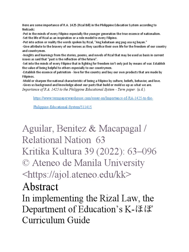 Jose Rizal | PDF | Philippines