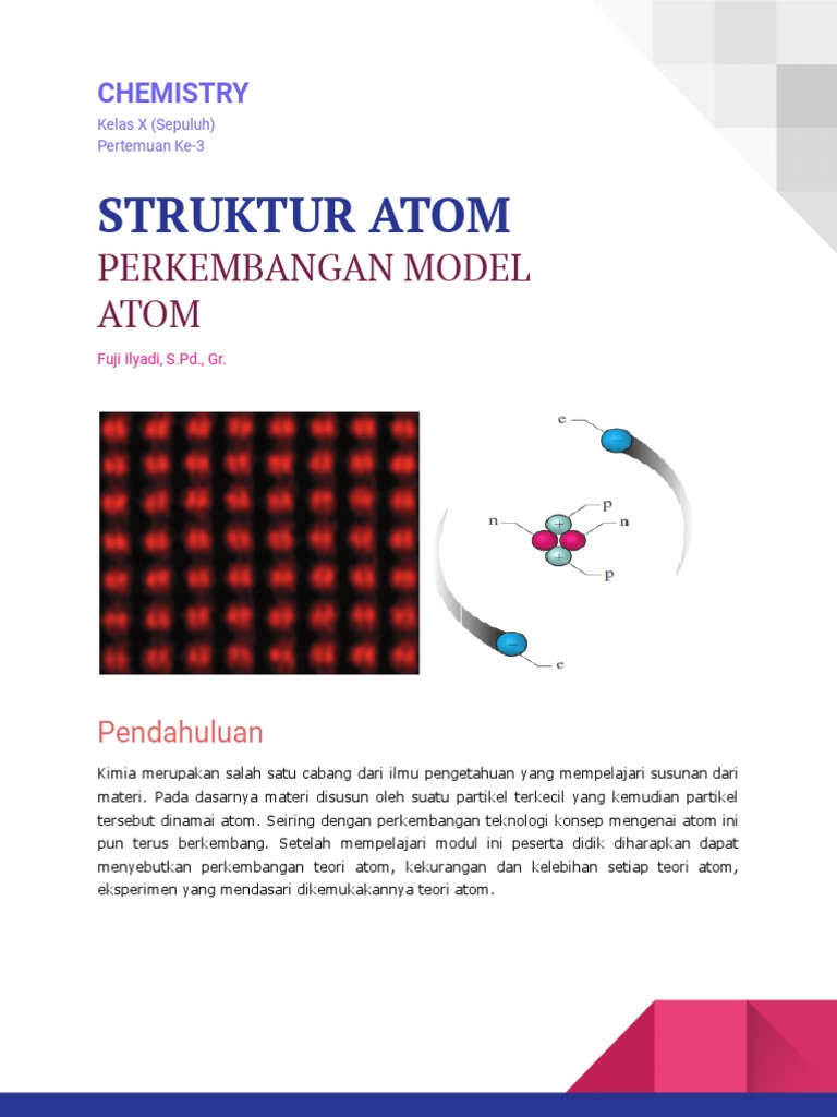 Modul Perkembangan Teori Atom | PDF | Sains & Matematika