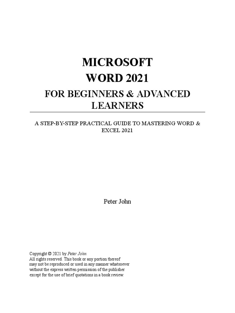Word 2021 Book (001-090) | PDF | Microsoft Office | Microsoft Word