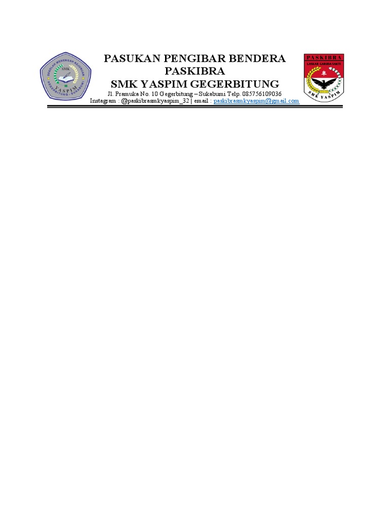 Identitas Paskibra SMK Yaspim | PDF