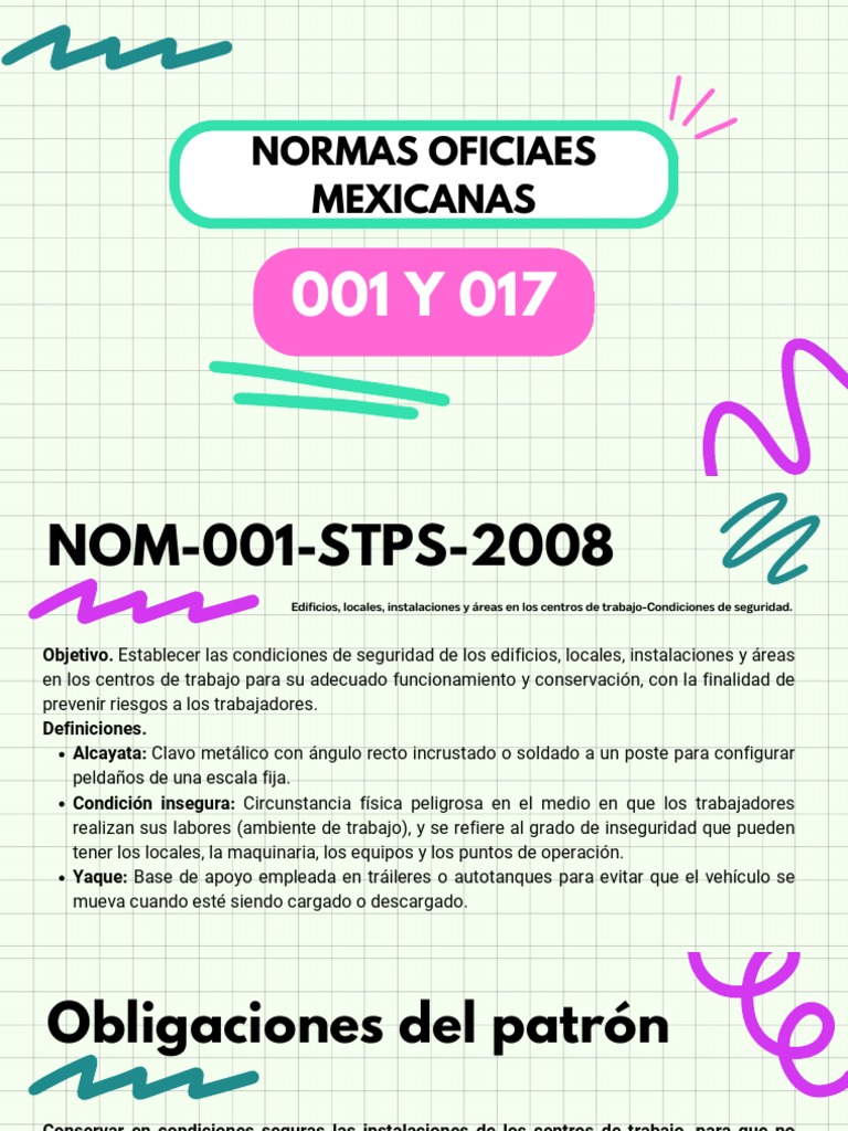 Presentación NOM 001 Y 017 | PDF
