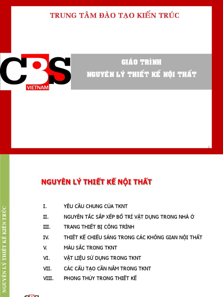 GIAO TRINH Nguyen Ly Thiet Ke Noi That SBC | PDF