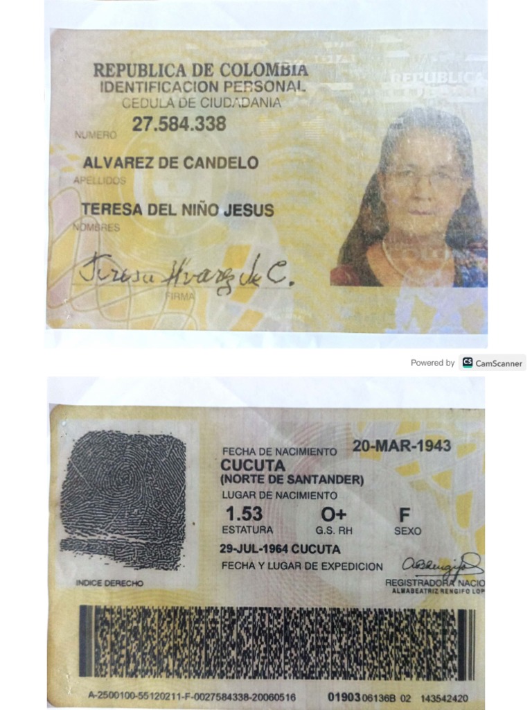 Cédula Teresa Álvarez | PDF