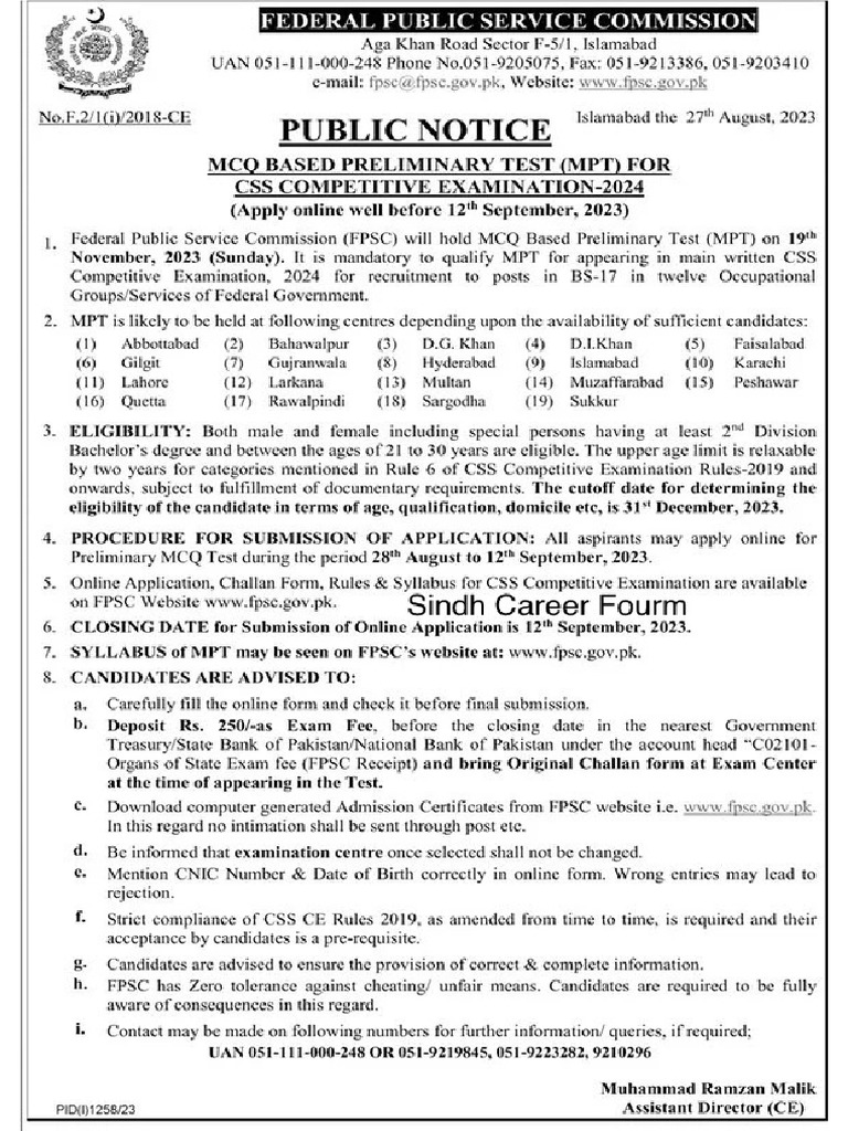 CSS 2024 Advertisement | PDF