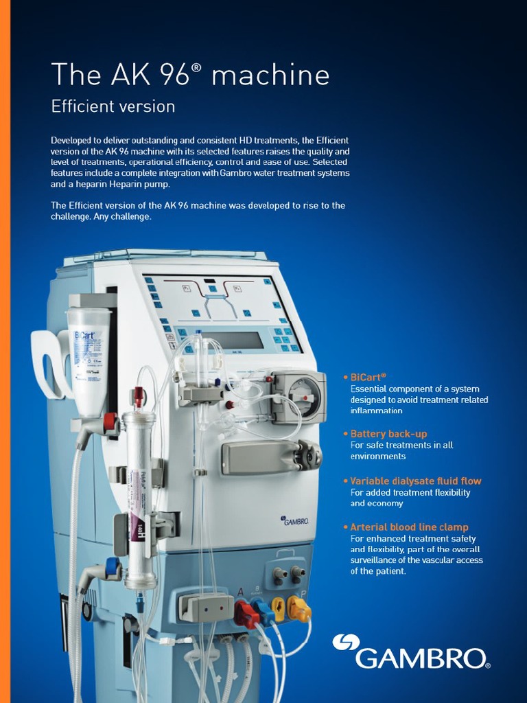 Gambro Baxter - AK96 Brochure | PDF