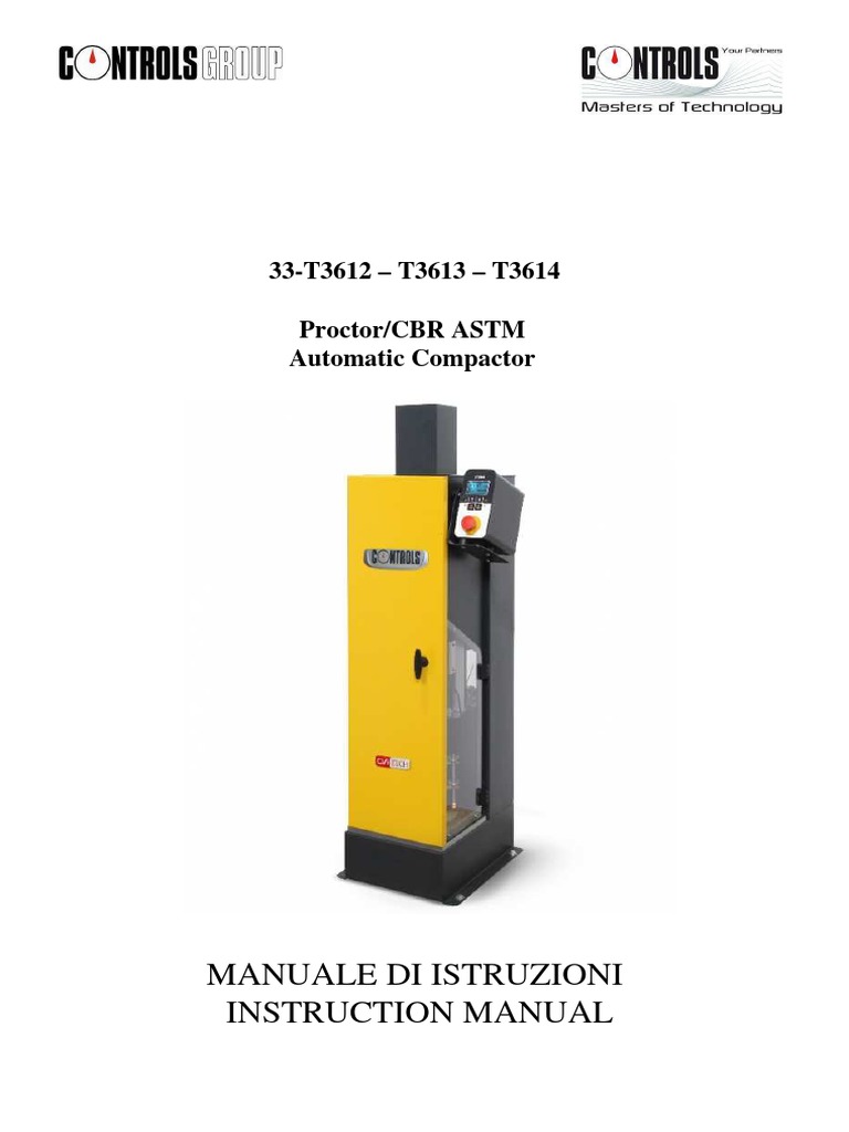 Manuale Di Istruzioni Instruction Manual: 33-T3612 - T3613 - T3614 ...