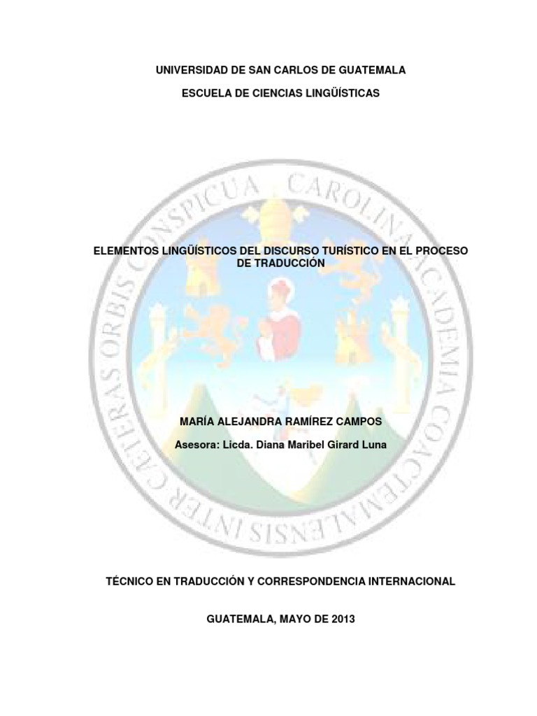 Tesis Graduacion Tecnico Traductor Usac | PDF | Palabra | Lingüística