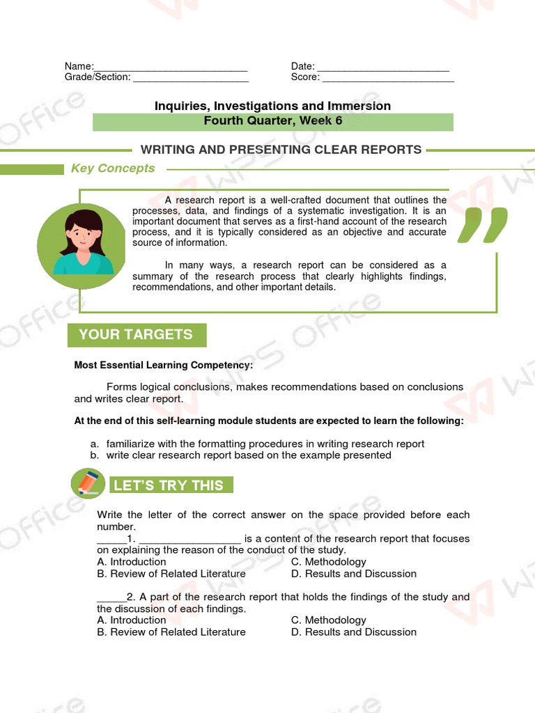 Q4 Module 6 Week 6 Edited | PDF | Methodology | Typefaces