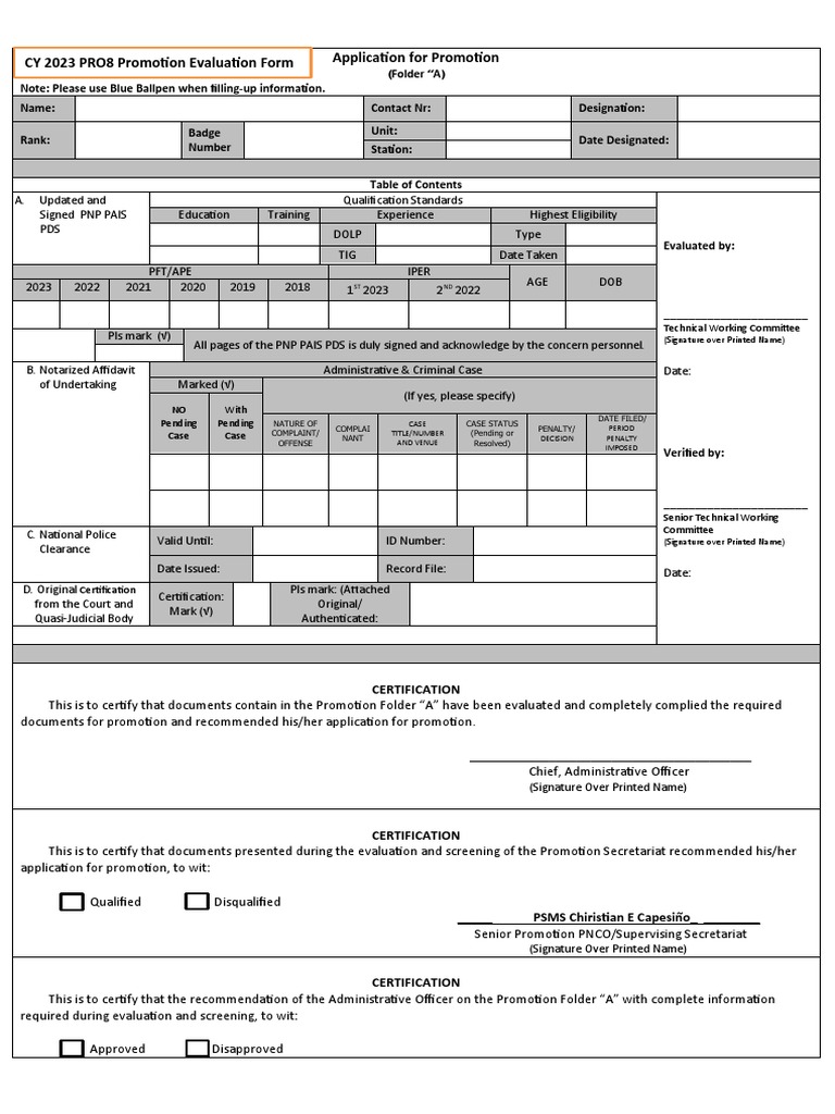 Cy 2023 Evaluation Form | PDF | Government | Justice