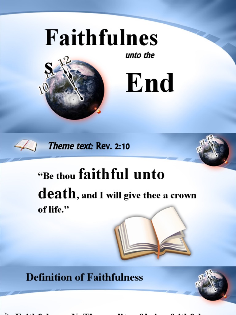 Faithful Until The End | PDF | Jesus | God