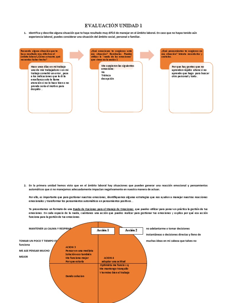 Examen Final De Gestiondo Emociones Pdf Las Emociones Pensamiento 0956