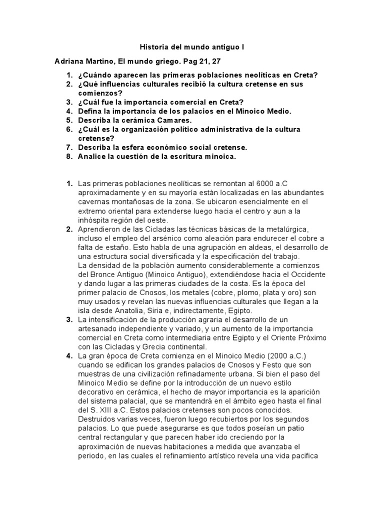 Historia Del Mundo Antiguo I Martino El Mundo Griego | PDF | Edad de Bronce