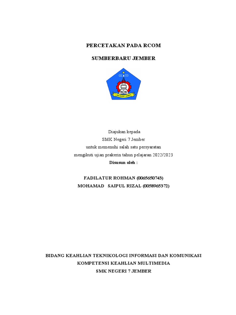 Laporan Prakerin di RCOM Jember | PDF