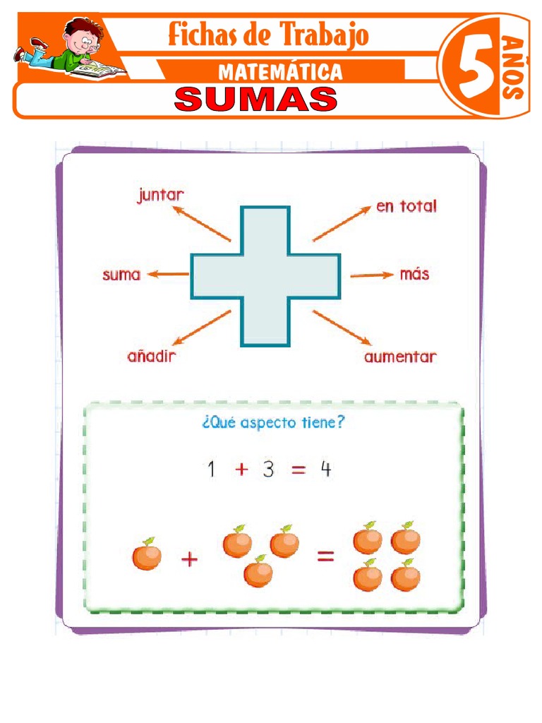 Fichas de sumas para niños de 5 años | PDF